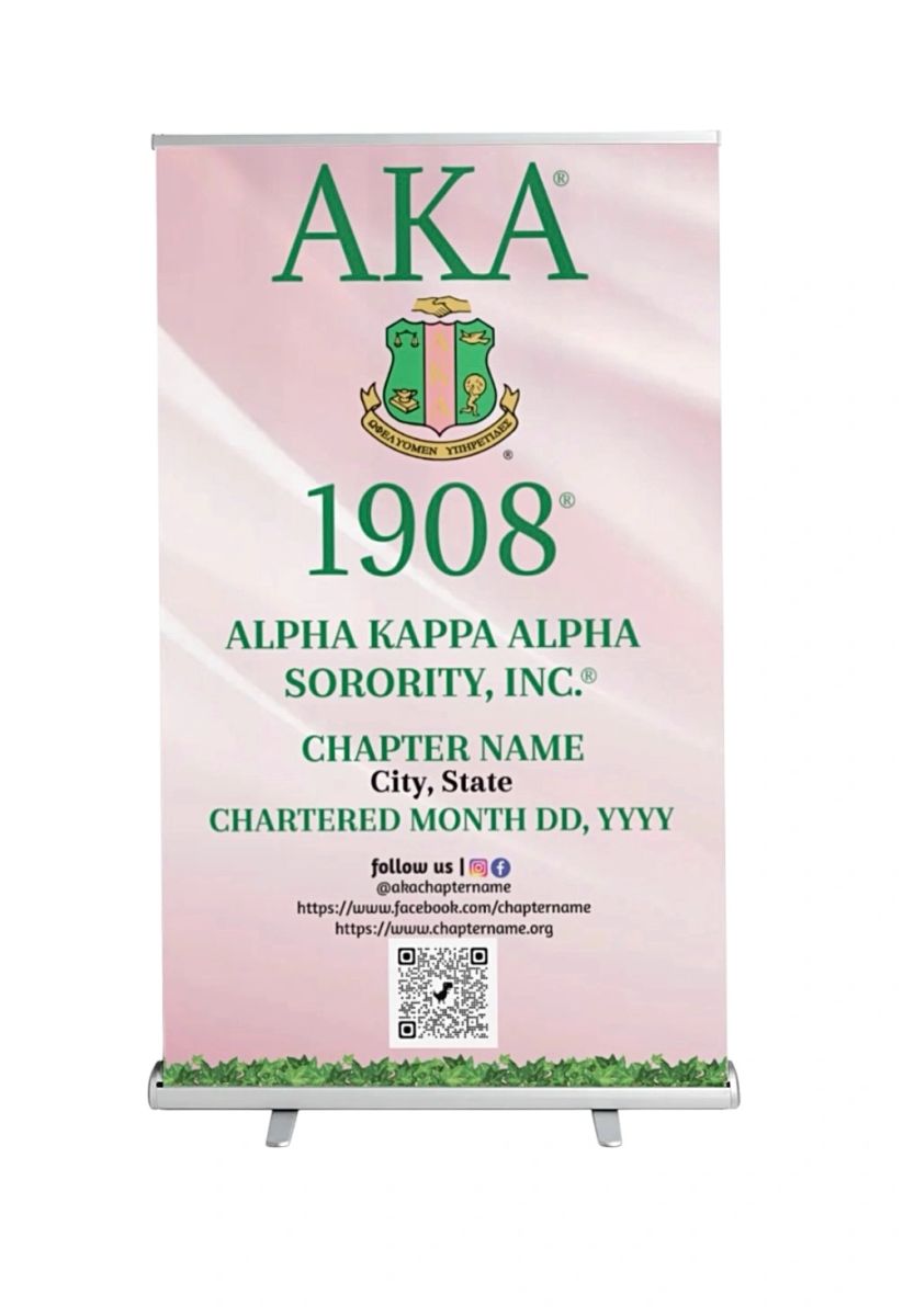 Alpha Kappa Alpha® Retractable Banner with QR Code