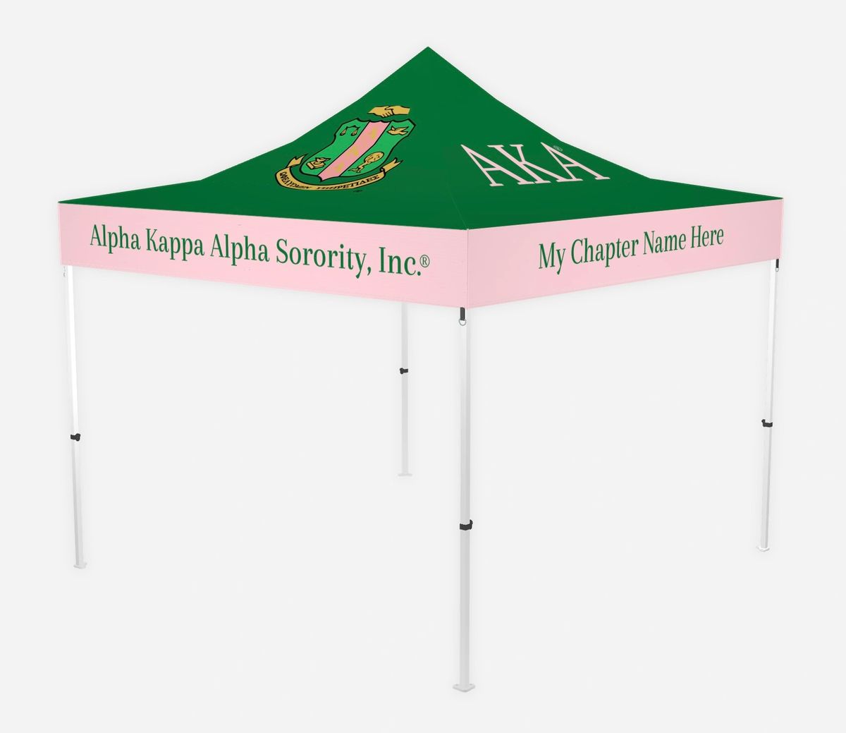 Alpha Kappa Alpha® Tent Green with Pink Border