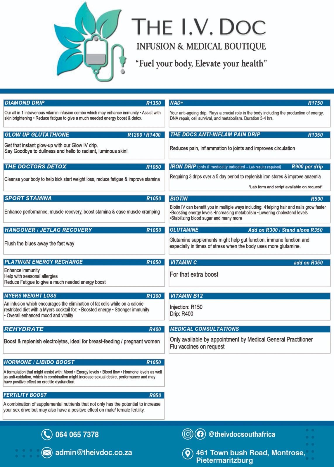Price List | THE IV DOC