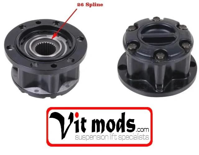 Manual Freewheeling Locking Hubs x2