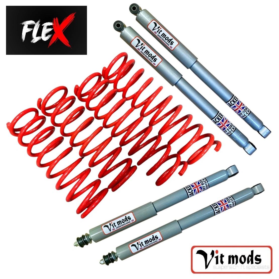 4" (100mm) Lift Springs & Shocks - JACKER FLEX KIT