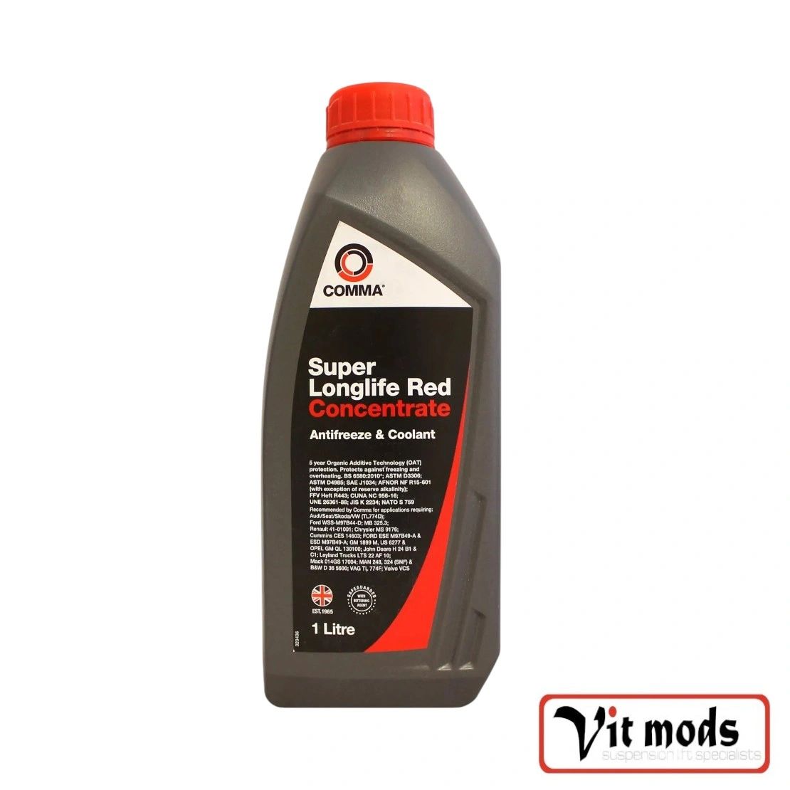 Comma Super Longlife Red Car Antifreeze & Coolant - Concentrate - 1 ...
