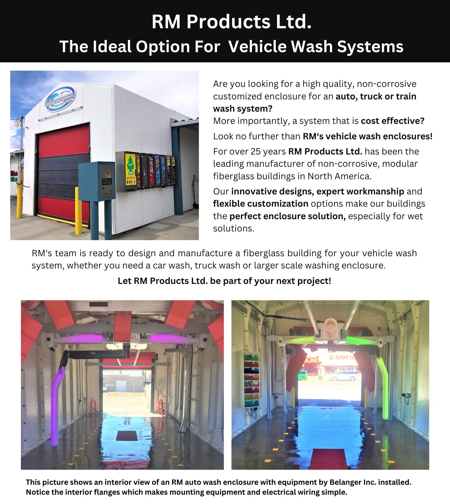 Fiberglass Buildings for Vehicle Wash Systems