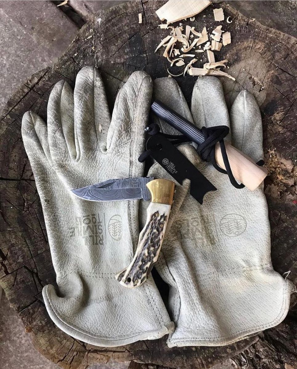 The buckshot Damascus/antler folder