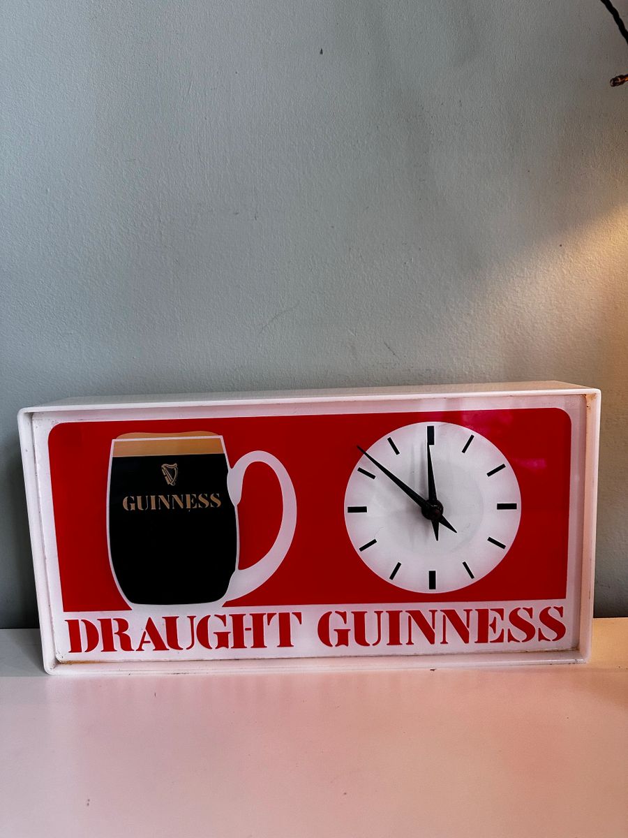1960s Perspex Guinness Clock