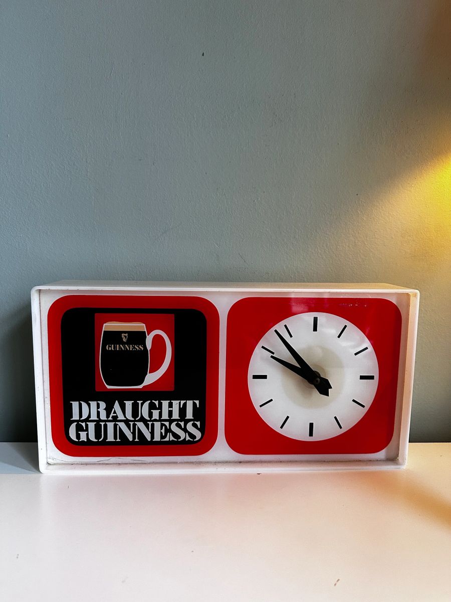 1960s Draught Guinness Perspex Clock
