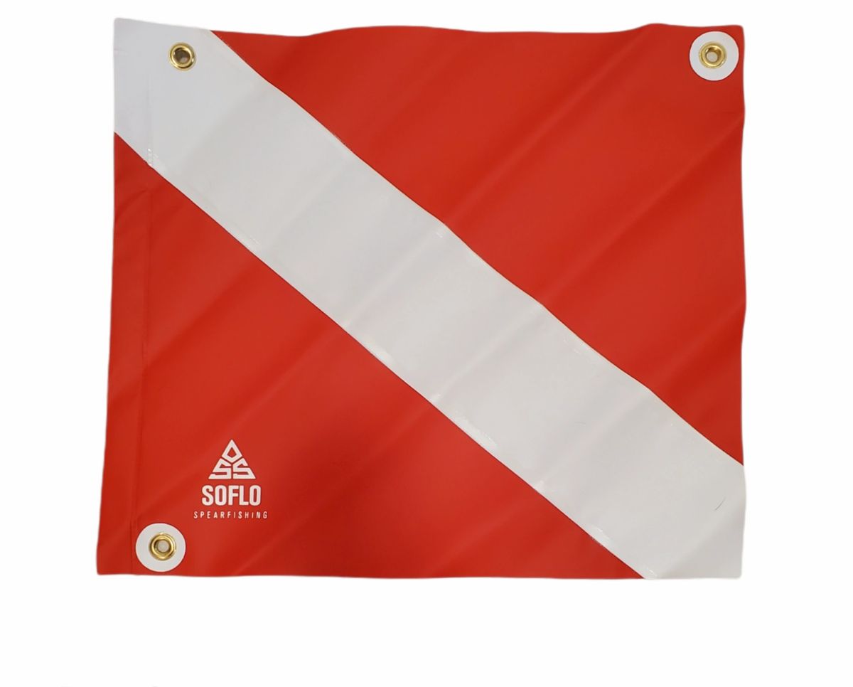 16"x14" Premium Diver Down Flag with Stiffener - Legal Size Safety Marker