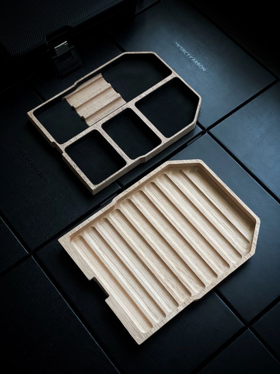 DUAL SPANISH CEDAR INSERT TRAYS FOR VAULTEK 2.0 LIFE POD