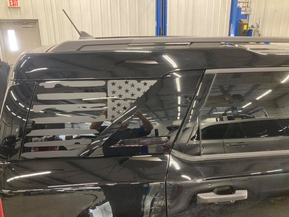 Distressed American Flag Rear Side Window Decals For 2021 Ford Bronco ...