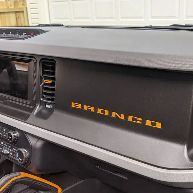 VINYL LETTERS INLAY DECALS FOR 2021+ FORD FULL SIZE BRONCO DASH
