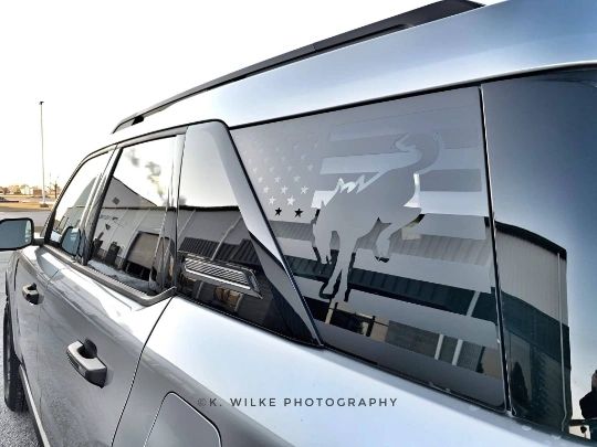 American Flag With Bronco cut out Rear Side Window Decals For 2021 Ford ...