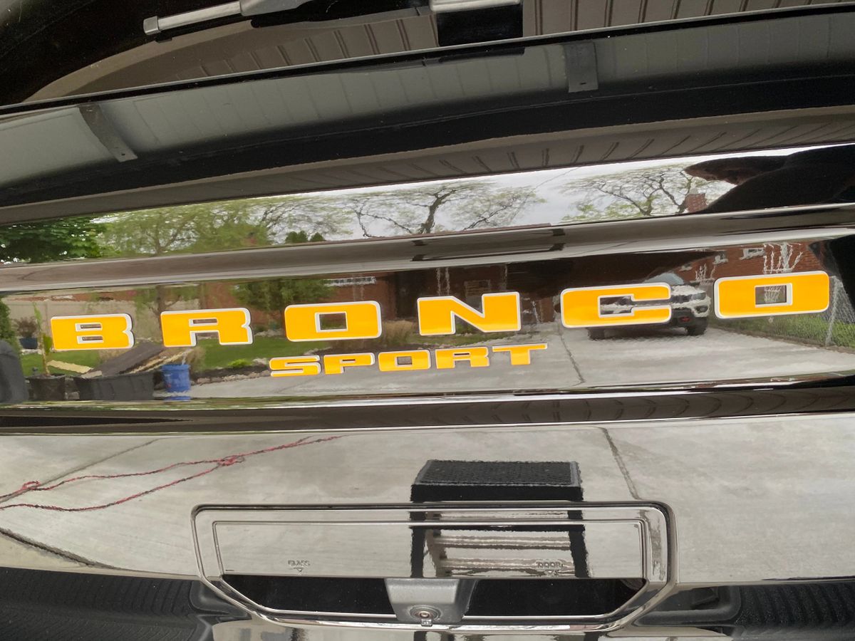 VINYL LETTERS OVERLAY DECAL FOR 2021 FORD BRONCO SPORT (REAR ONLY)