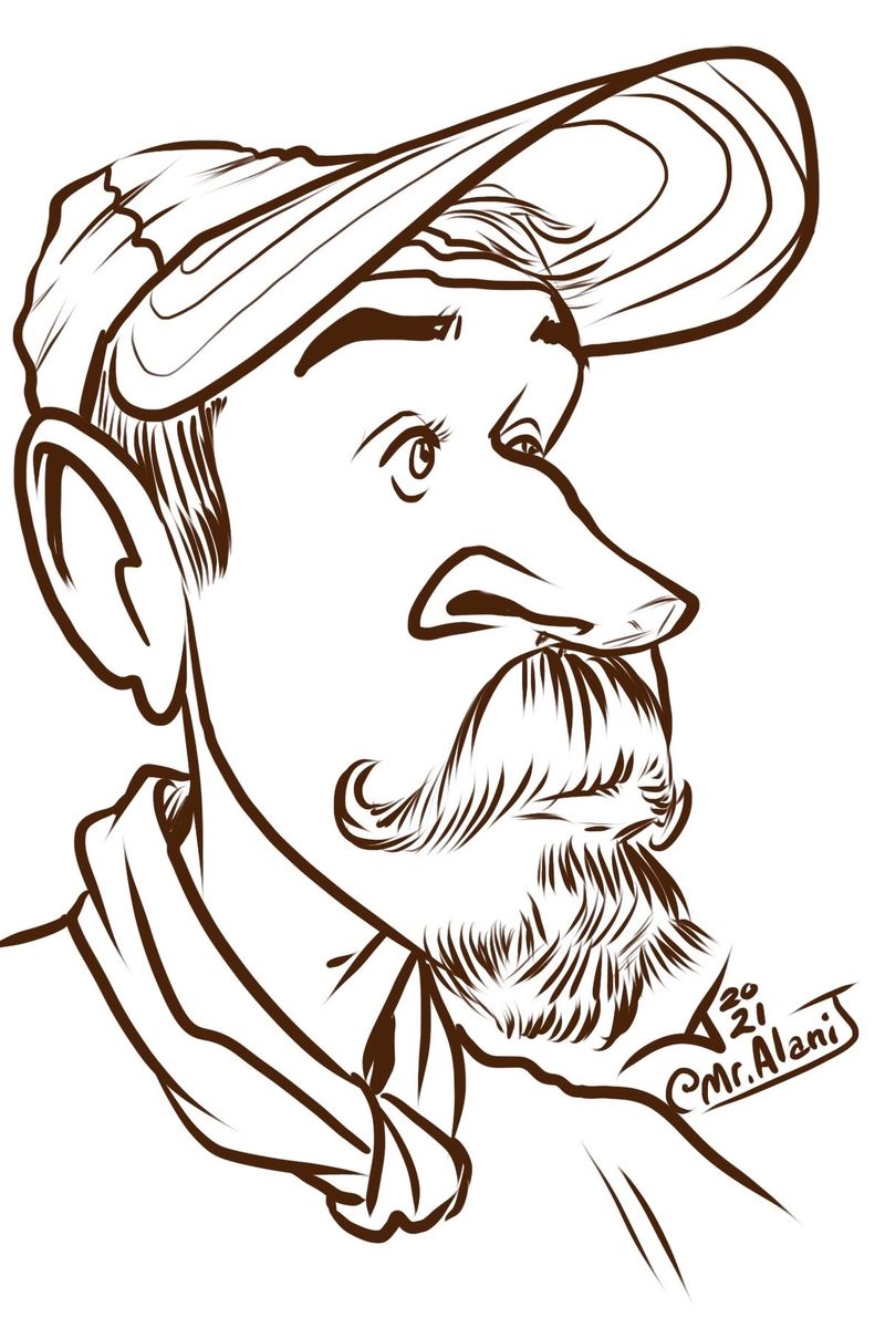 Fine Linework | Digital Caricature of the Face & Shoulders (Priced Per ...