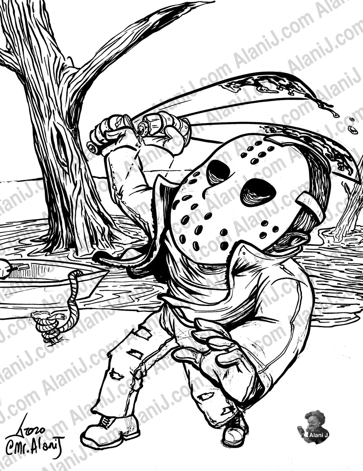 Jason Voorhees Coloring Pages