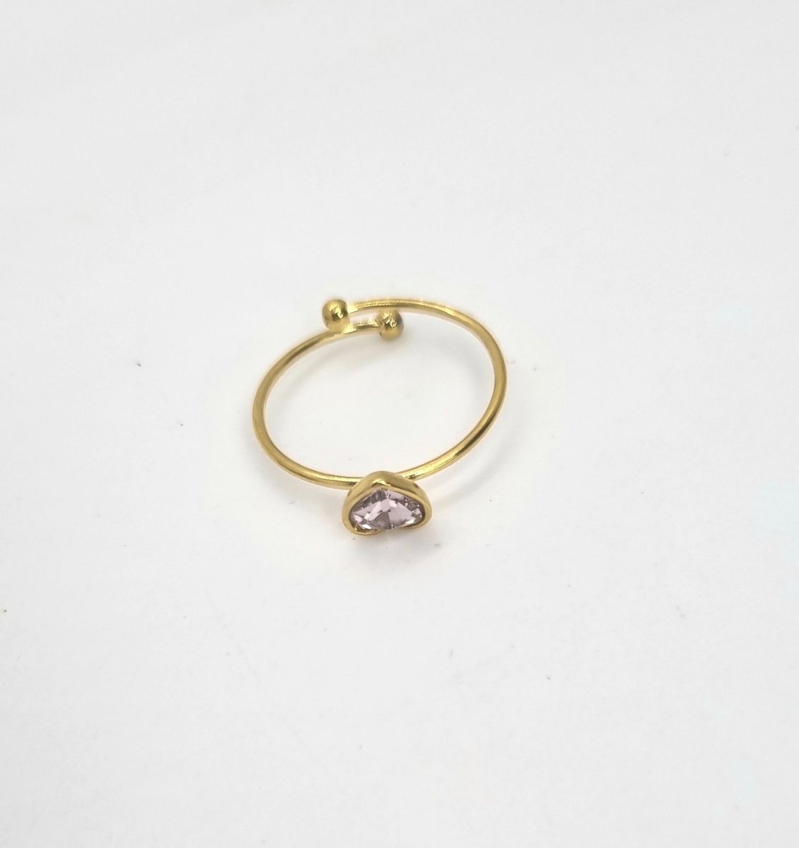 Mini pink heart ring