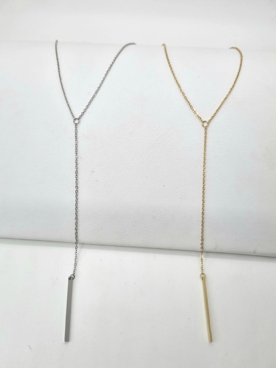 Minimal tie necklace