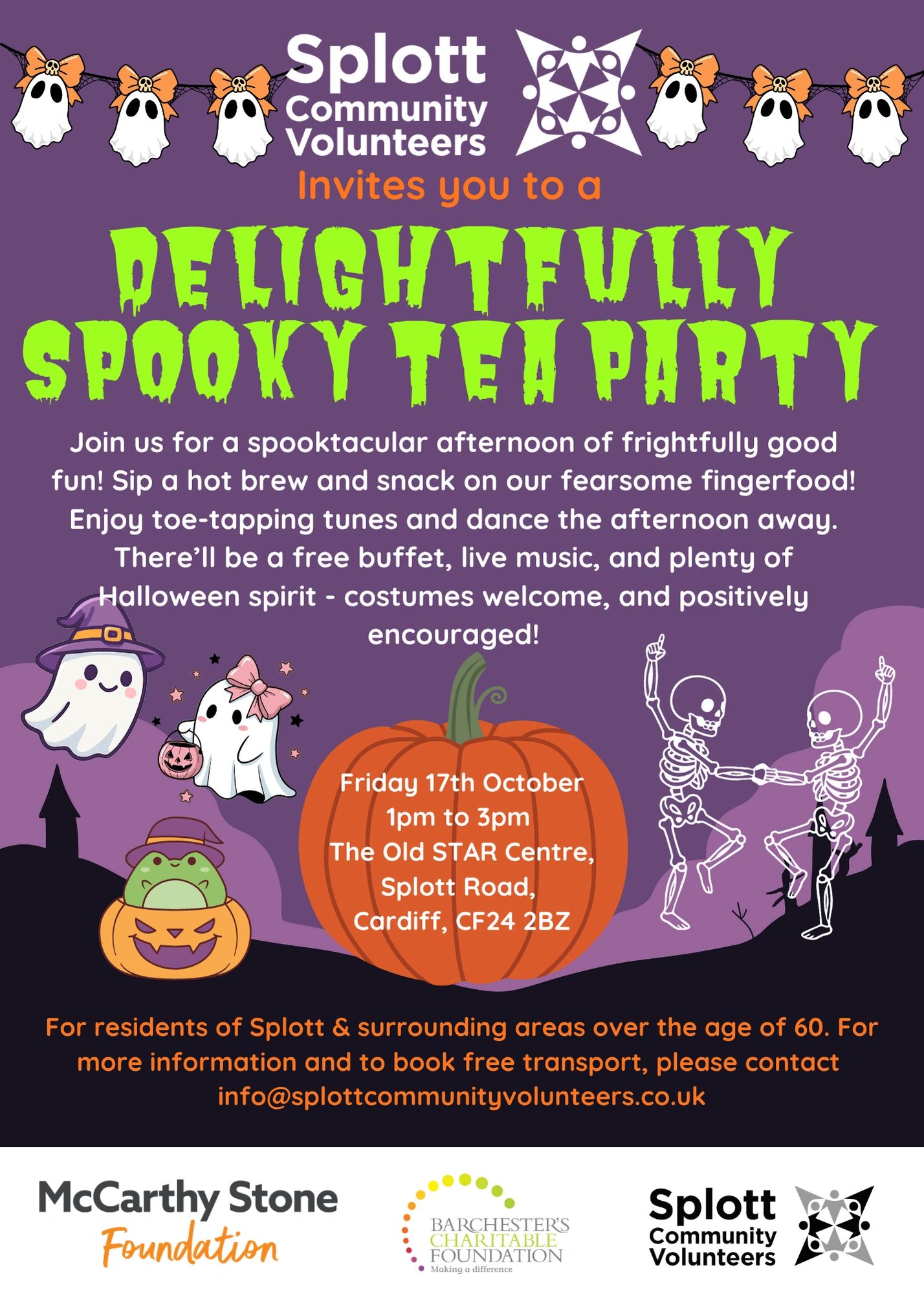 Spooky Tea Party! A Frightfully Fun Afternoon for Over 60s!