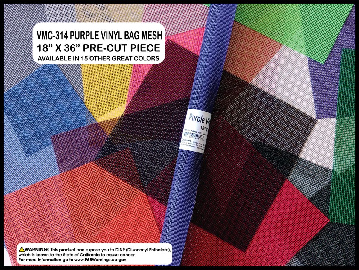 PURPLE VINYL BAG MESH PRE-CUT PIECE