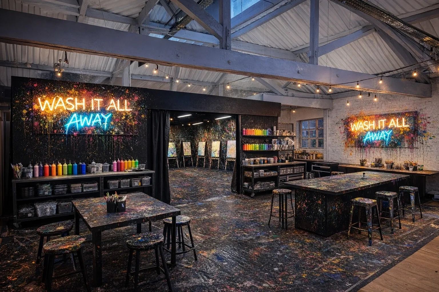Splatter Paint Studio where you can unleash your creativity!