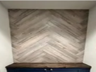 DIY Herringbone Accent Wall