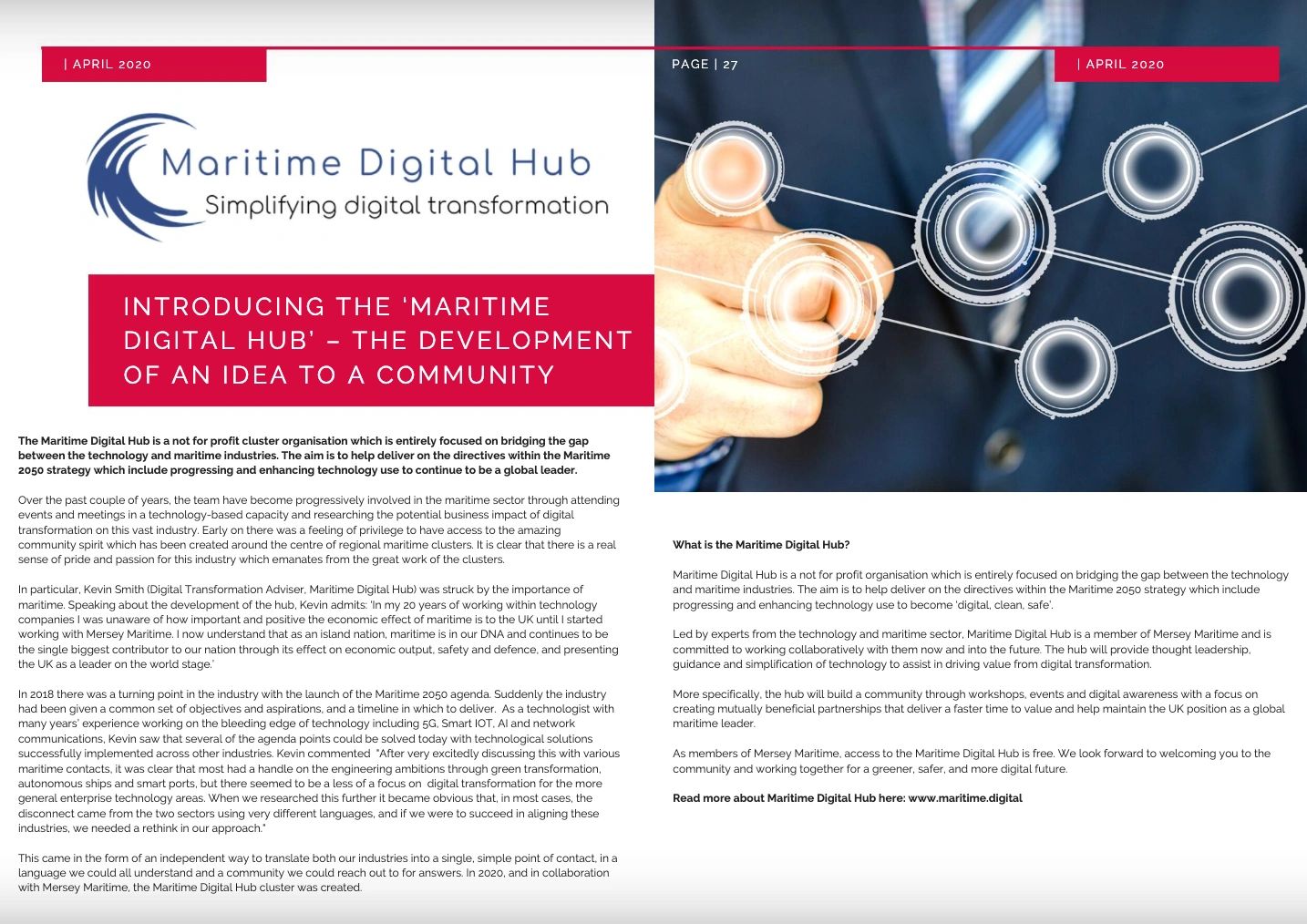 Maritime Digital Hub features in latest Mersey Maritime e-zine