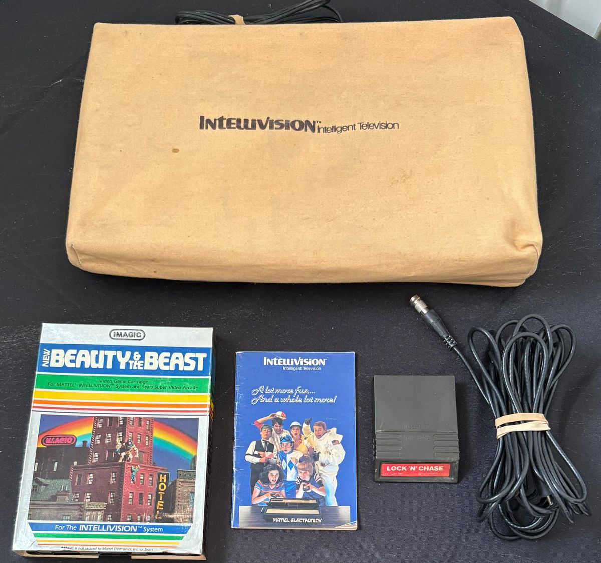 Intellivision Console in EXCELLENT Condition w/ Games, Cover & Connections