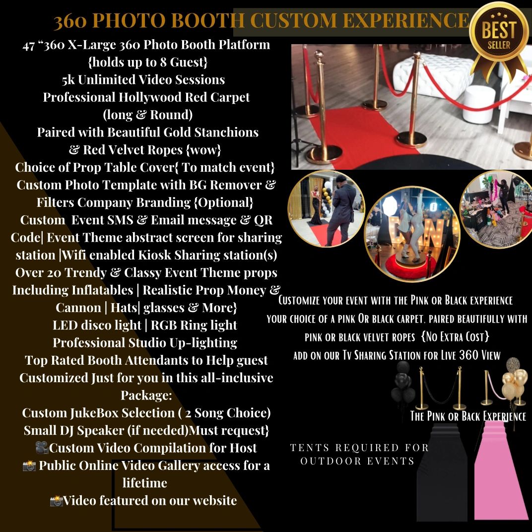 Concert style :X-Large 360 Photo Booth Custom Experience: 47" Automatic ...