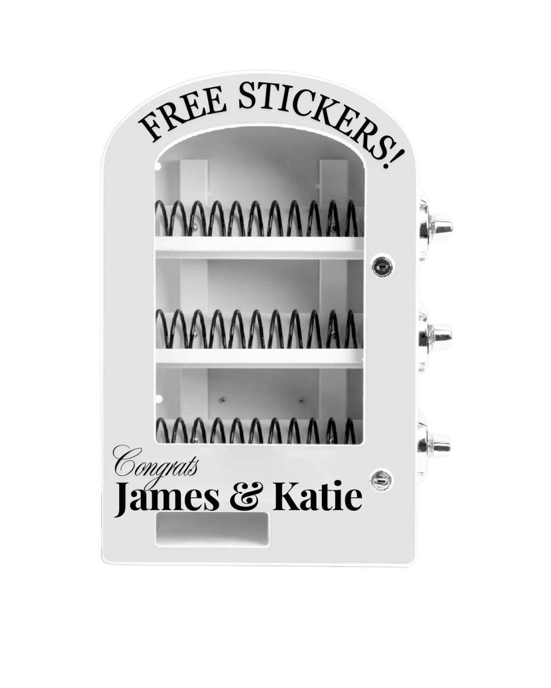 Unique Wedding Favors: Our Custom Sticker Vending Machine