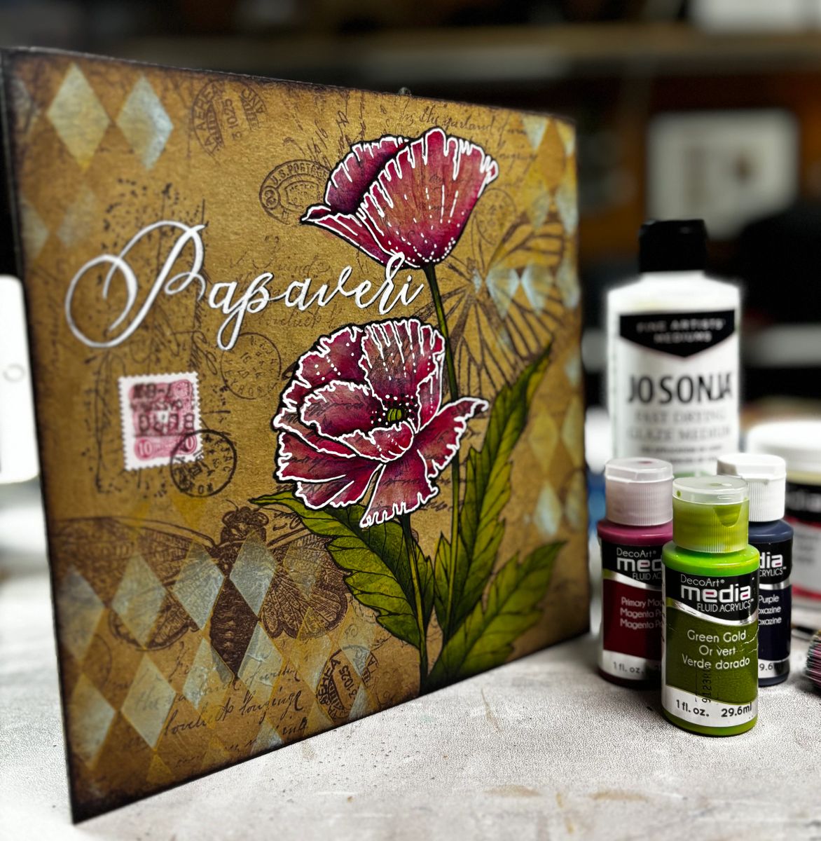 Vintage Poppy E pattern