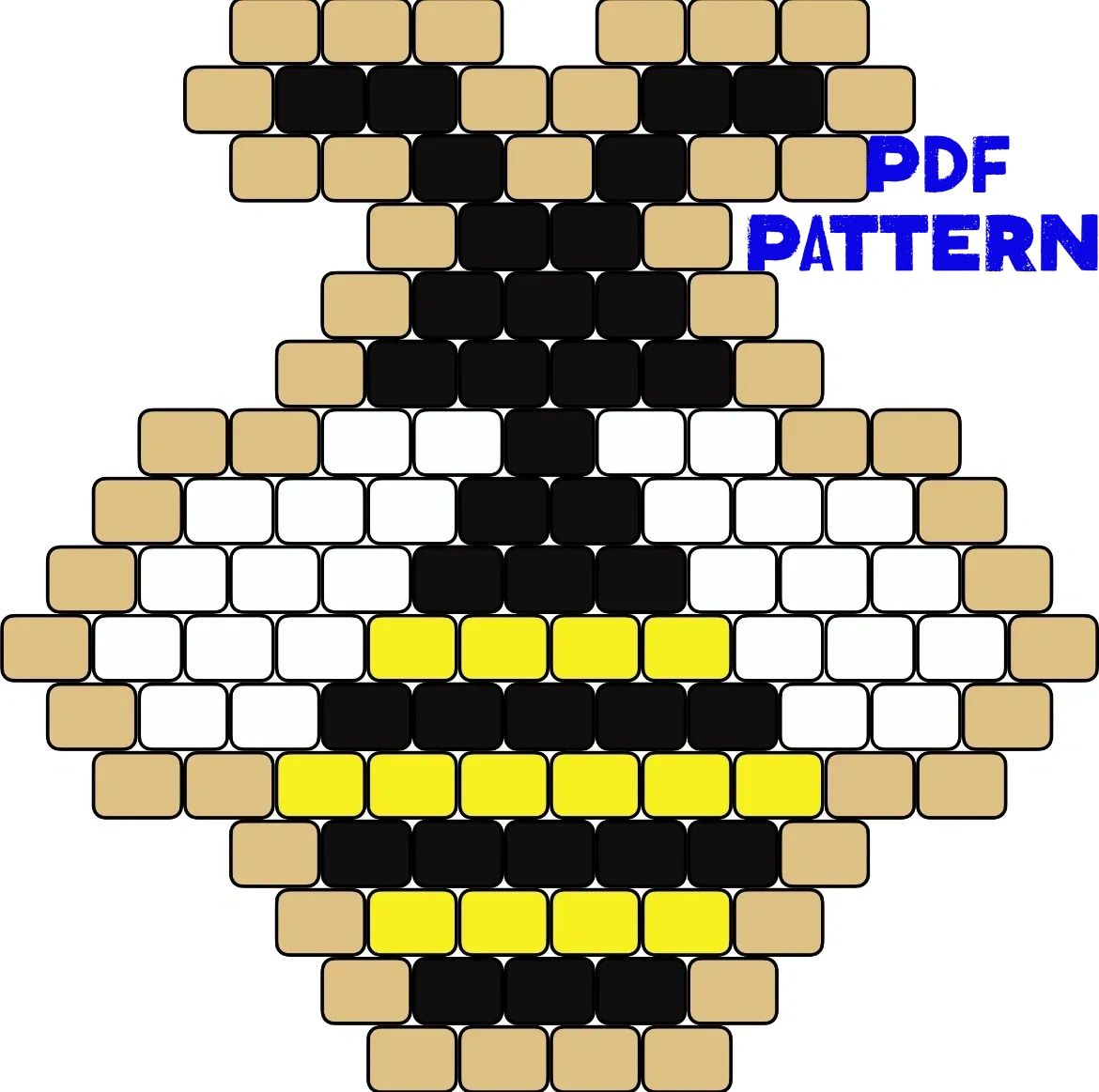 Brick Stitch Bee Pin Pattern.PDF