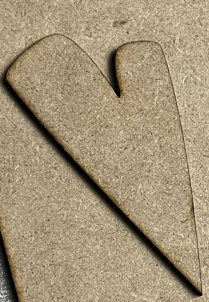 3” Prim Heart Pin Blank