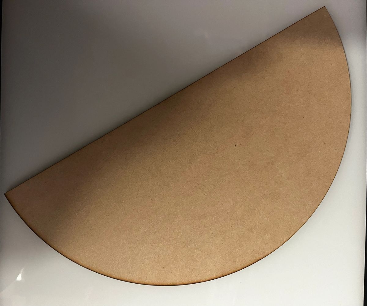 12" Half Circle MDF Plaque