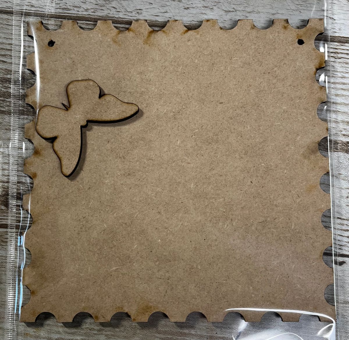 6 x 6 Postage Stam p Plaque ( with Butterfly)