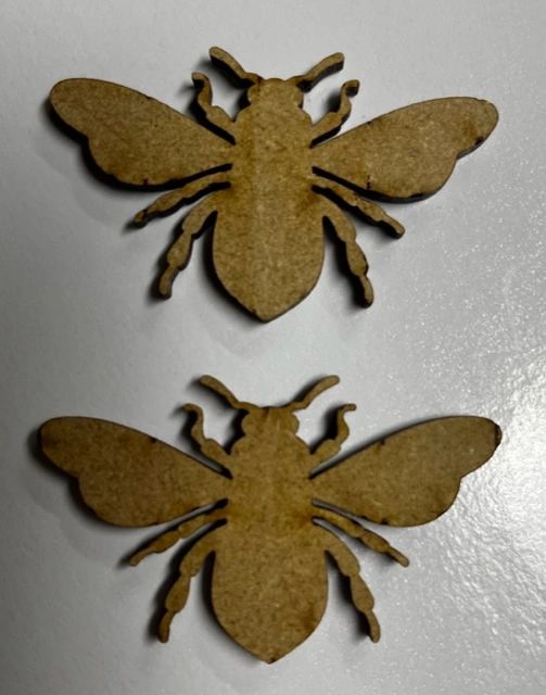Pair of 2" laser Cut Bees