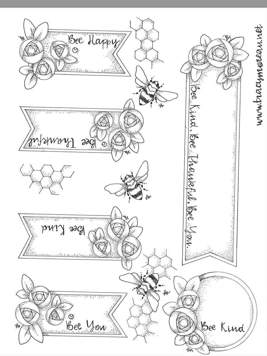 Bee Happy Tags Printable PDF