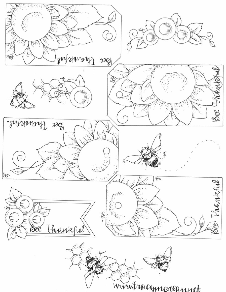 Bee Thankful Printable PDF