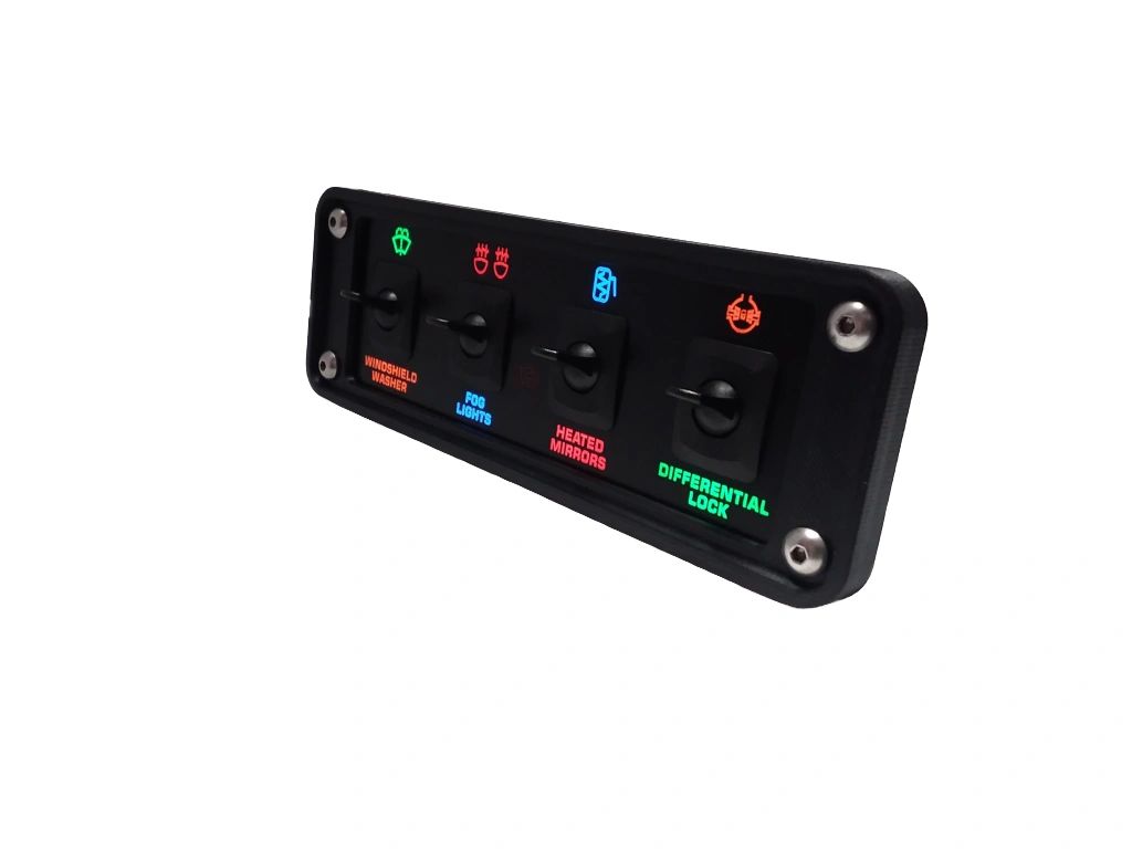 M2-4-DBx Backlit Switch Panel with Trim