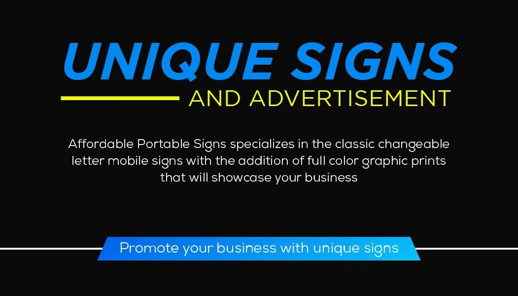 UNIQUE SIGNS and ADVERTISEMENT