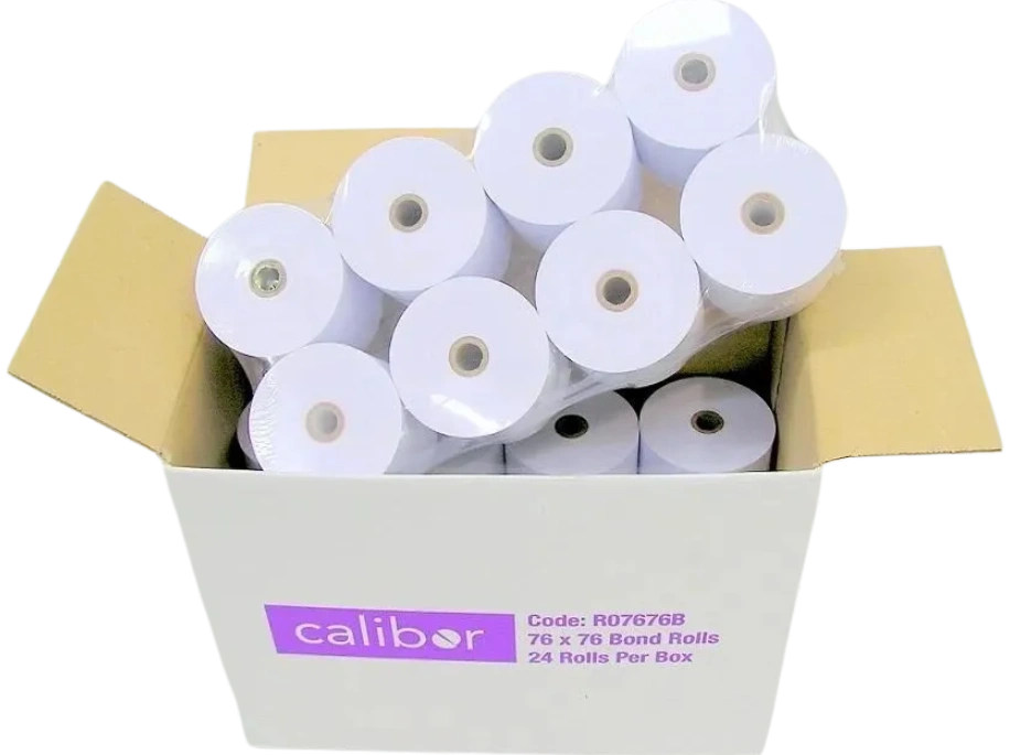 1ply 76x76 Kitchen Printer Rolls (Box 24)