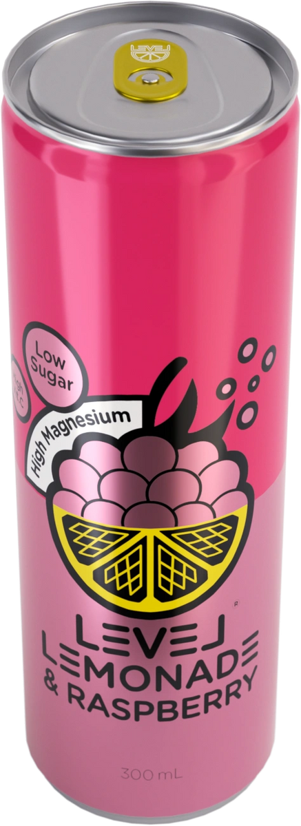 Level Lemonade & Raspberry 12 x 300ml