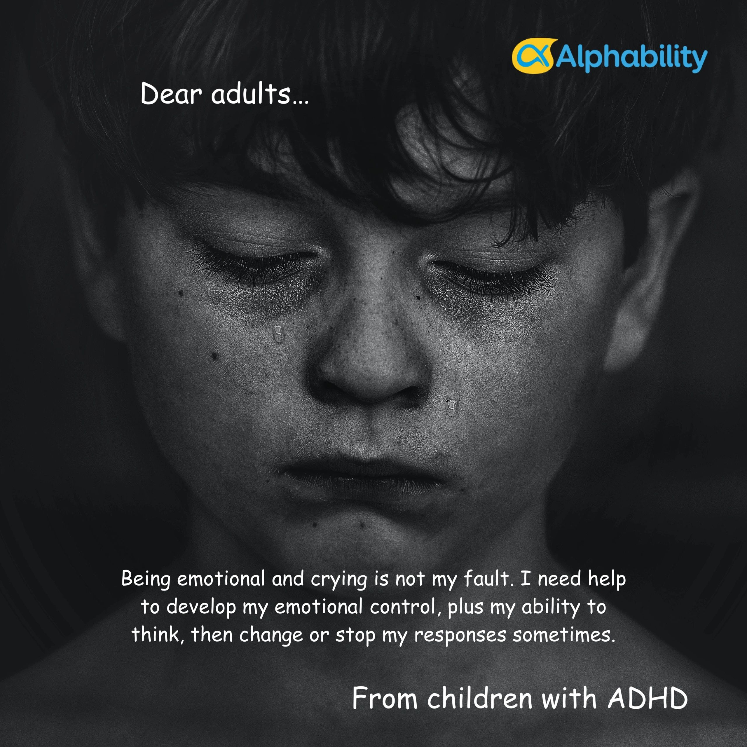 "STOP CRYING" - Poor emotional regulation & response inhibition