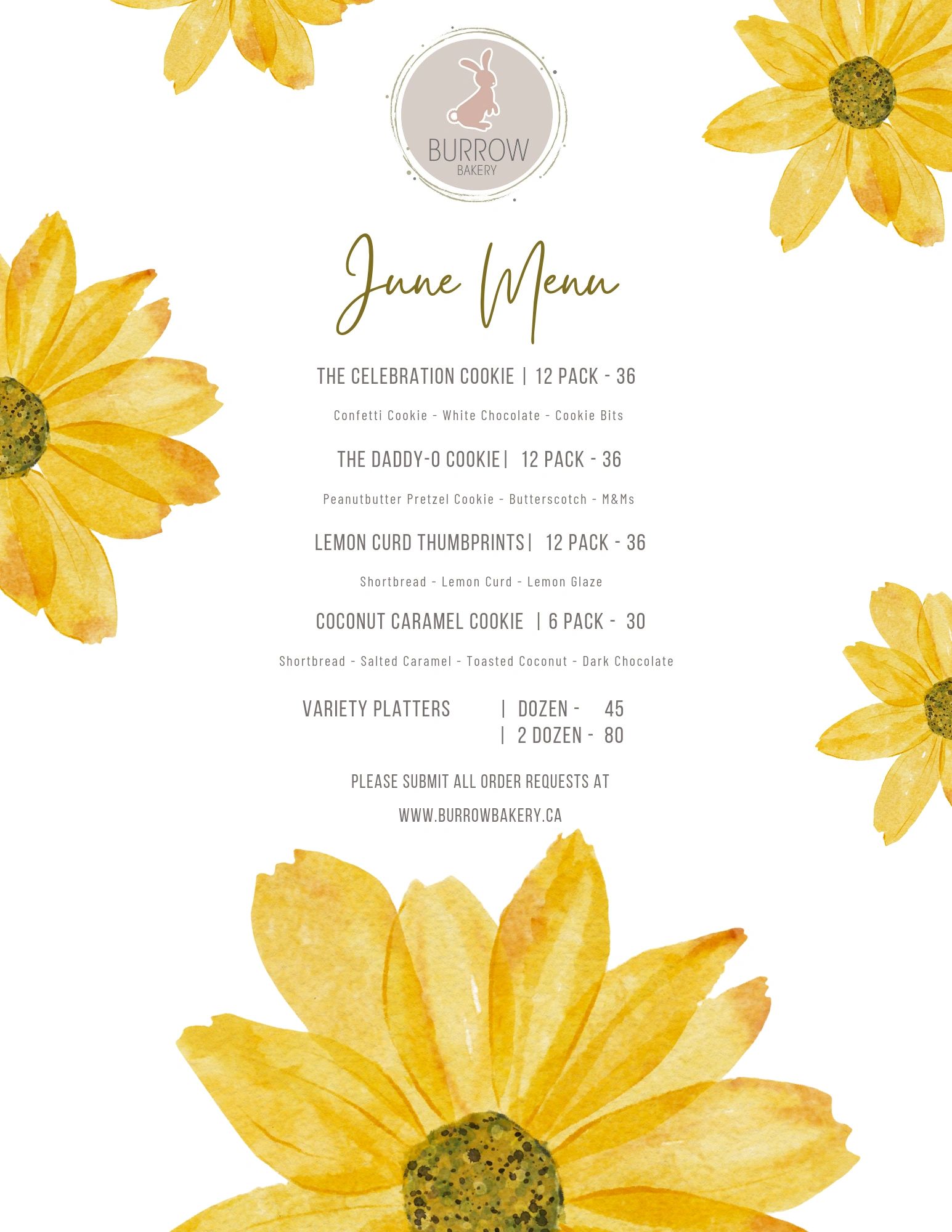 Menu | Burrow Bakery