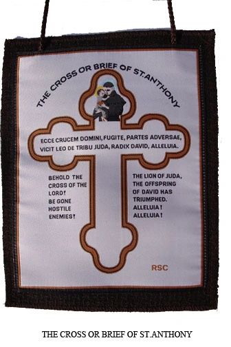 Brief and Cross of St. Anthony that you wear