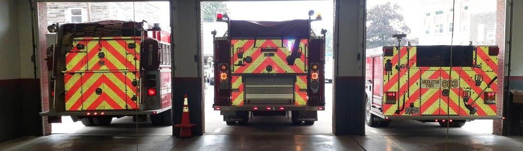 Fire Truck Apparatus Reflective Chevron Striping - NFPA 1901
