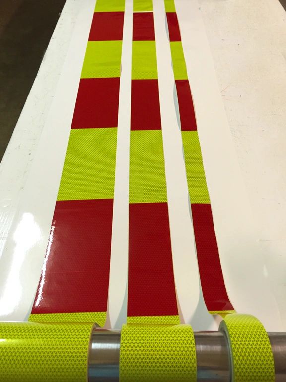 BLOCK STYLE ATT PANELS - BY THE FOOT - RED/LIME - ORANGE/LIME - ORALITE