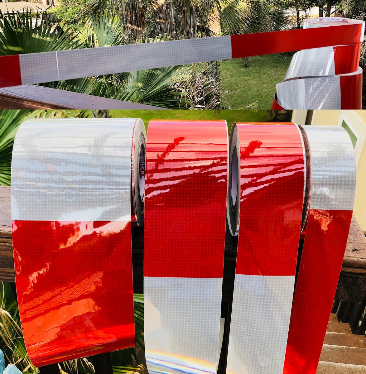 RGA - RAIL GATE ARM TAPE - (RED / WHITE) - ORALITE