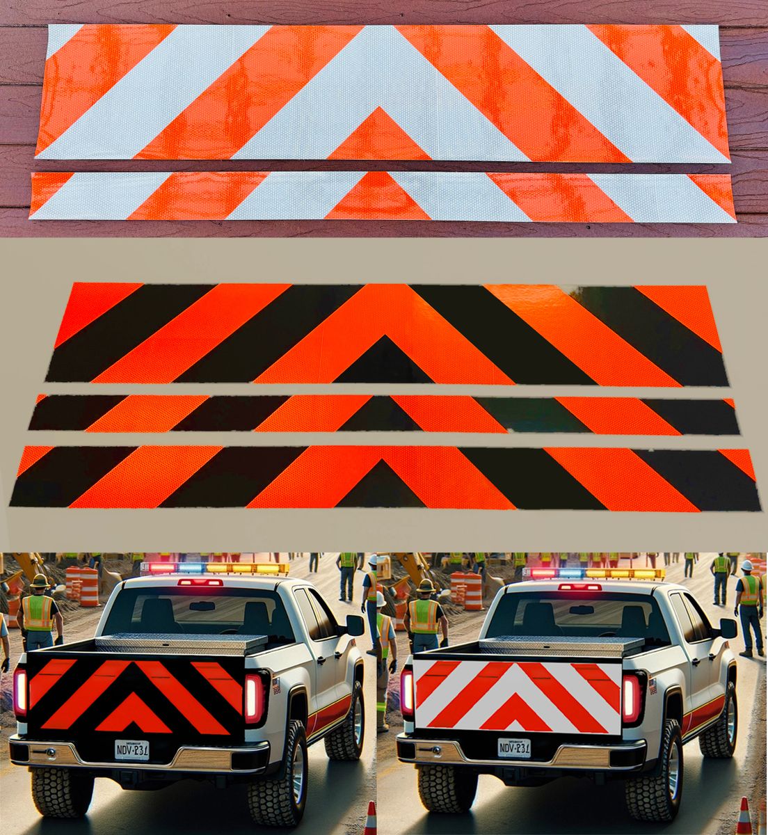 (Fluorescent Orange & Black) or (White and Vivid Orange) - Work Zone ...
