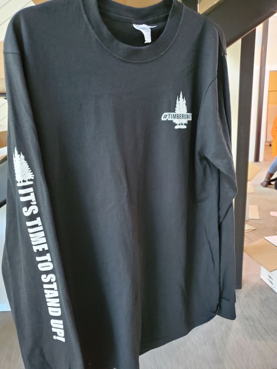 Timber Unity Long Sleeve BLACK shirt - MEDIUM - Price includes shipping