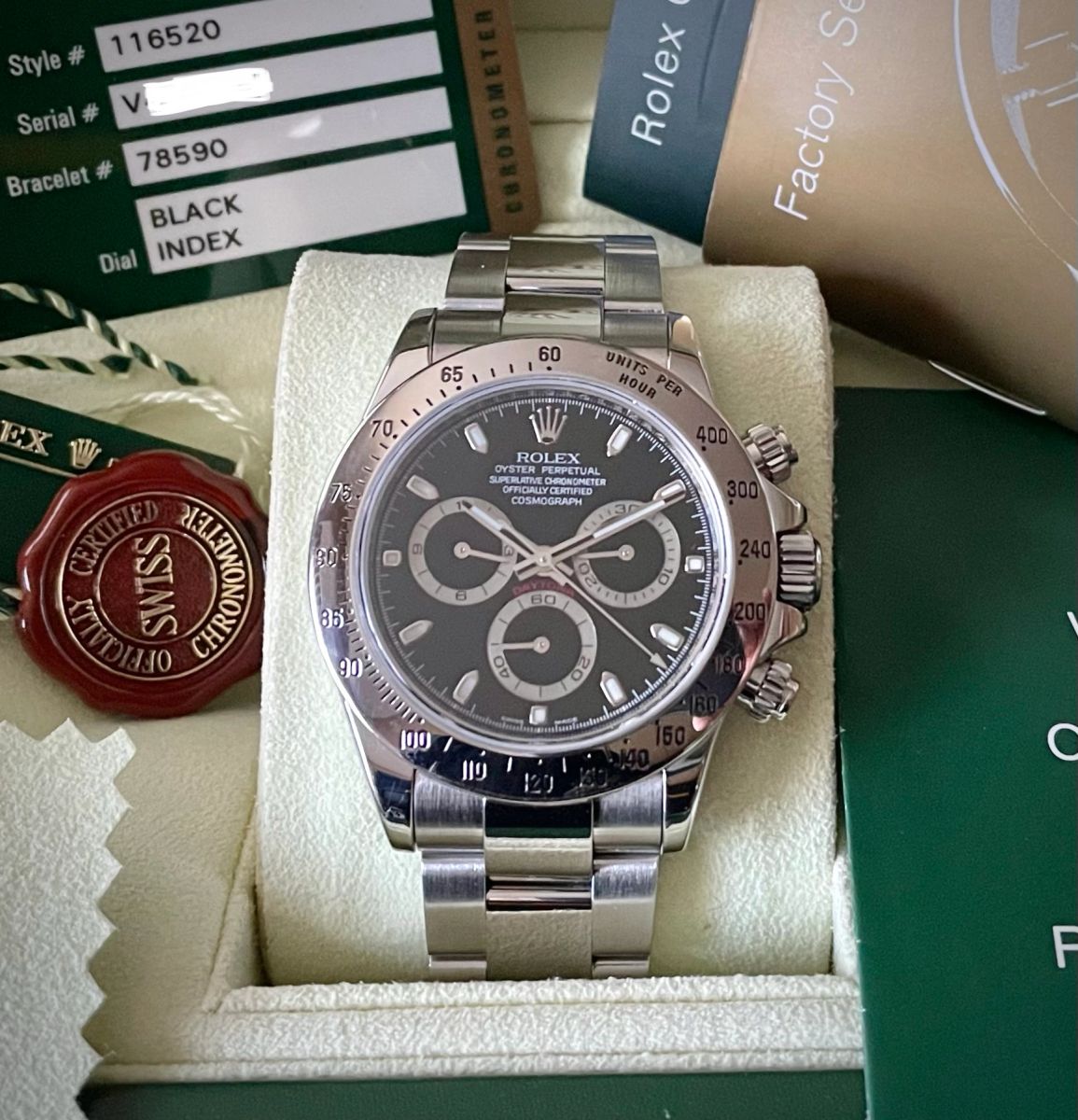 Rolex Daytona | 116520 Black Full Set