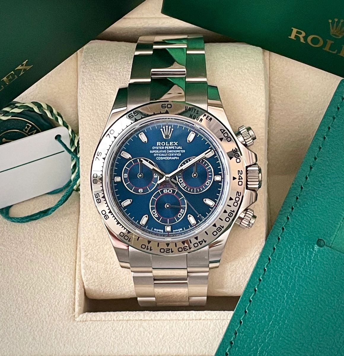 Rolex Daytona | 116509 Blue Dial Whitegold Full Set